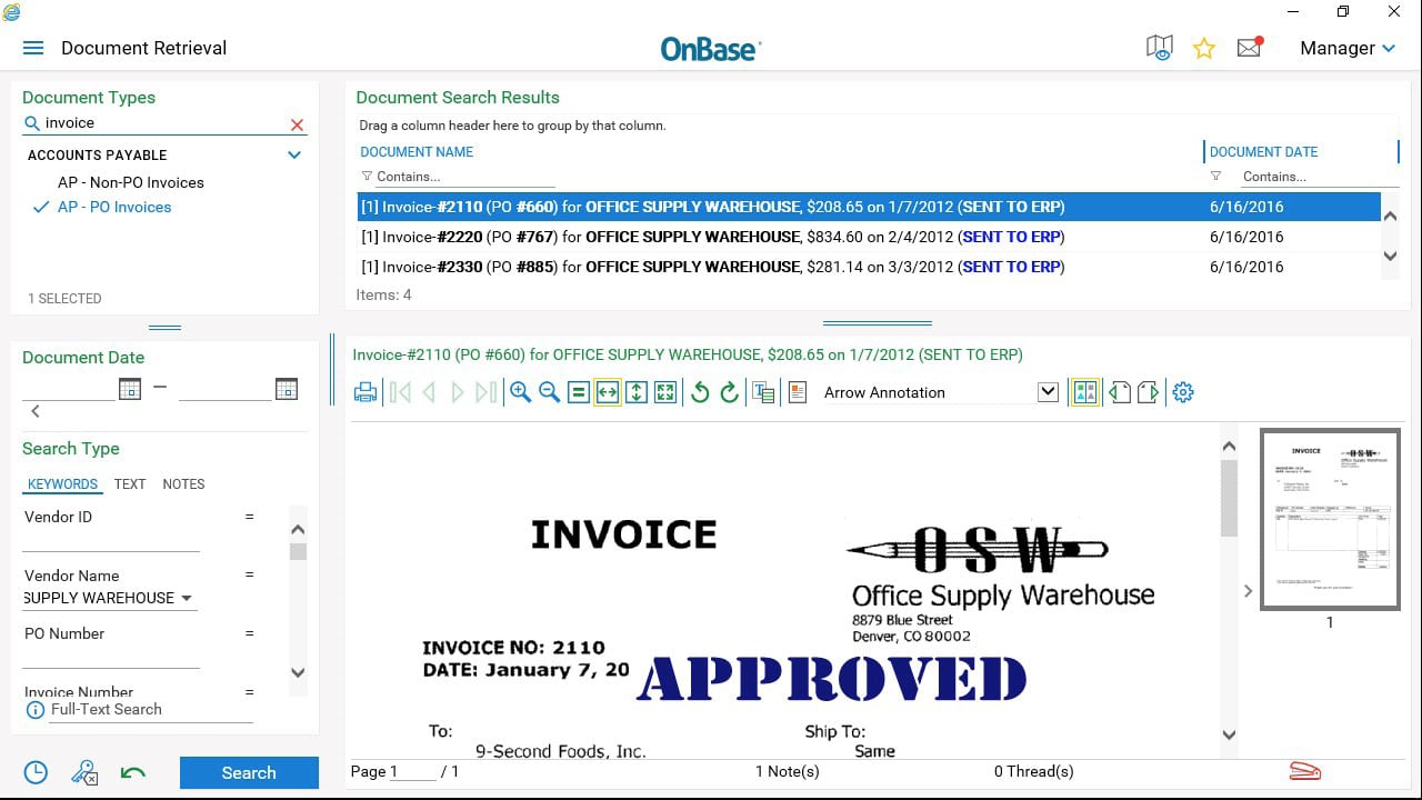 Onbase Web Server Software Cloud Based Document Access Issi